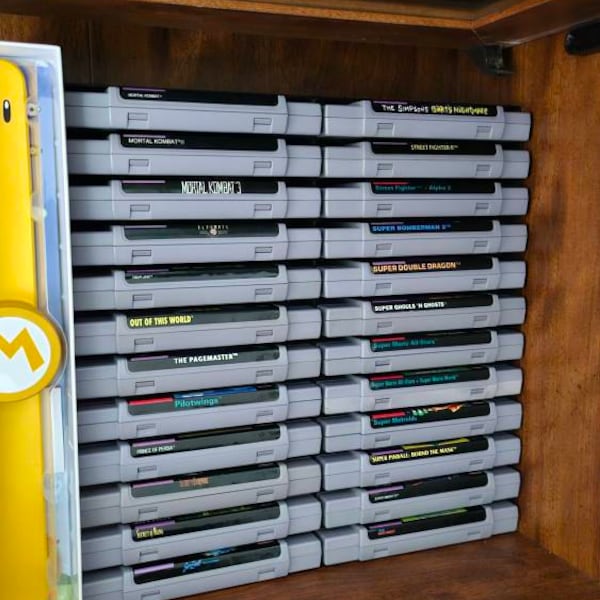 2 Rows - Rack Display for Super Nintendo Entertainment System SNES NTSC ...