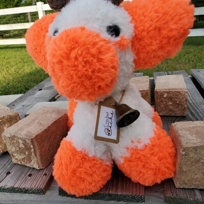 Oreo Fluffy Cow Crochet Plushie - Etsy