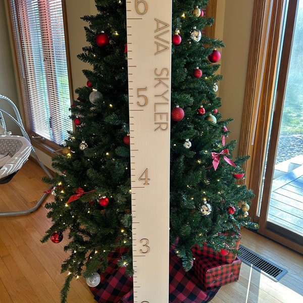 Growth Chart Ruler 3D, Wooden Measuring Stick for Kids, Giant Wall ...