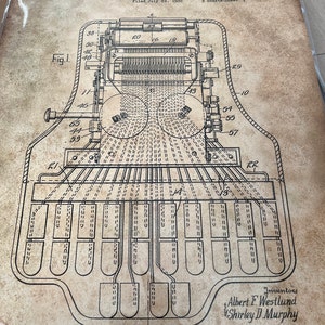 First Computer Patent Print in 1889 Patent Art Print - Etsy