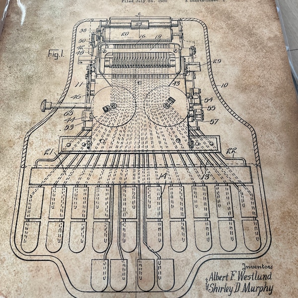 Court Reporter Stenotype Patent Print, Stenotype Patent Art, Stenograph ...