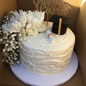 Congrats Grad Cake Topper Congratulations Graduation Party Decor ...