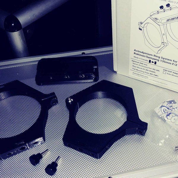 Astrodymium Ring System With ZWO EAF Bracket & ASIAIR Mount for Rokinon ...