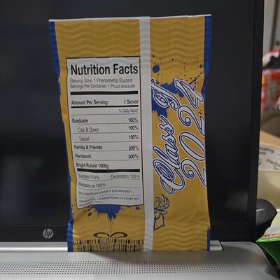 Graduation Nutrition Facts Label - Etsy