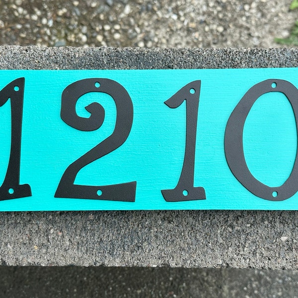 POWDER COATED NUMBERS - Individual House Numbers - Rustic Dark Brown ...