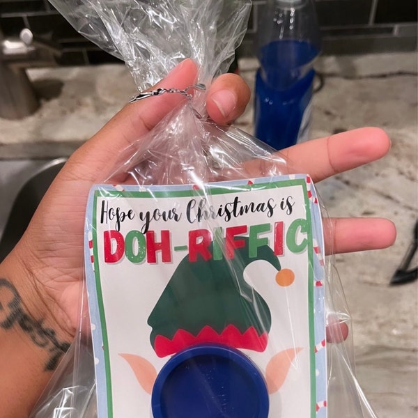 Printable Christmas Playdoh Gift Card Editable, Christmas Class Favors ...