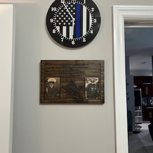 Customizable Law Enforcement Retirement Plaque With Painted Flag or ...