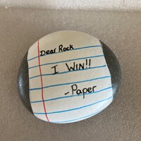 Rock, Paper, Scissors Novelty Painted Rock - Etsy Canada