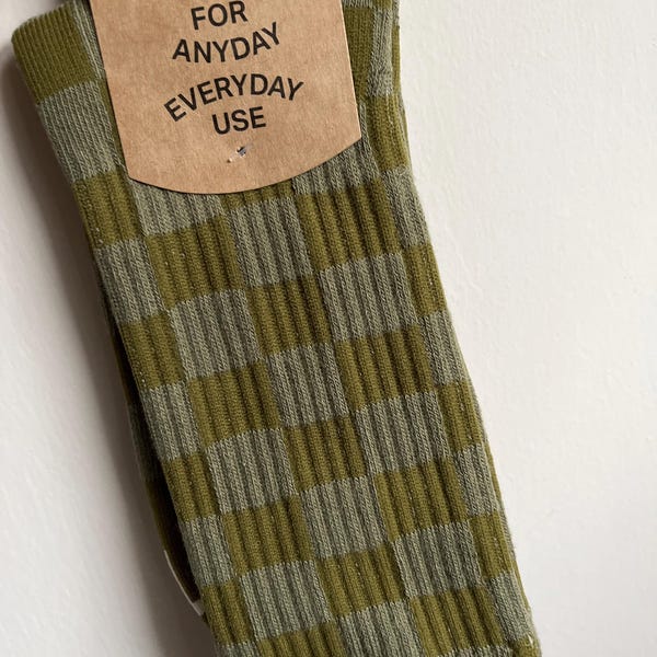 Checkered Crew Socks Streetwear Socks Skater Socks Unisex Fashion ...