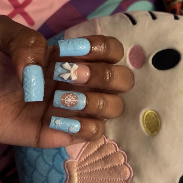 Punk Pink Style Y2K Press on Nails Handmade Grunge Pink Punk Pink ...