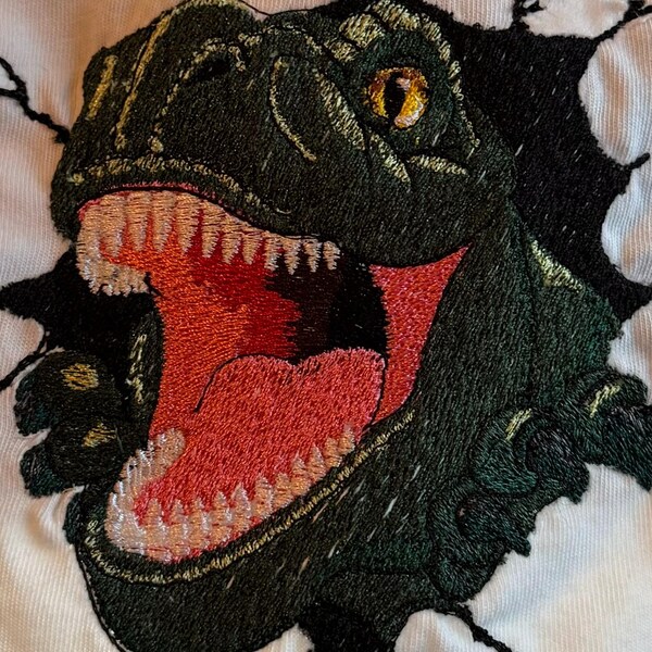 T-rex Machine Embroidery Design - Dinosaur Embroidery Files - 7 Sizes ...