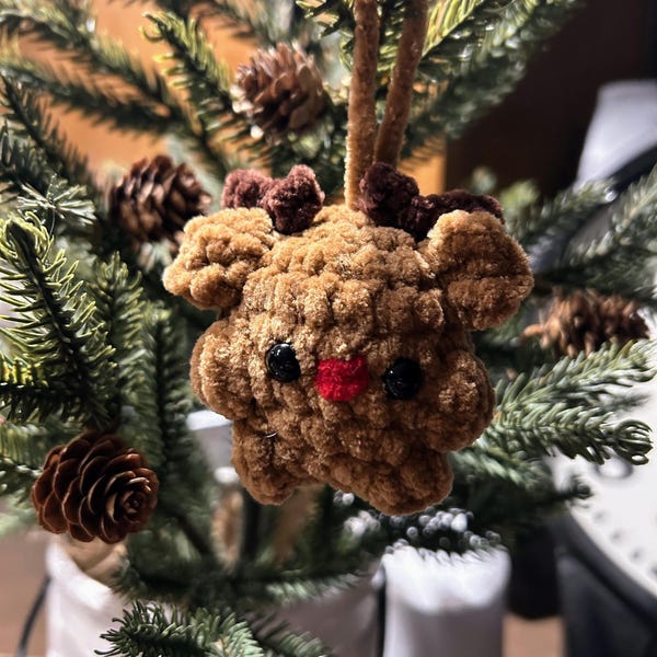 Mini Rudolph Reindeer | NO SEW Crochet Pattern | Quick and Easy 20 ...