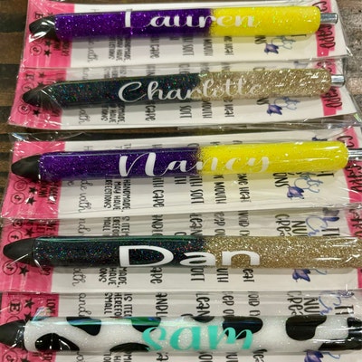 6 Piece Glitter Leopard Print Office Supply Set, Resin Scissors, Resin ...