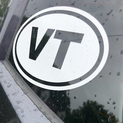 Vermont VT Oval Vinyl Decal Sticker - Etsy