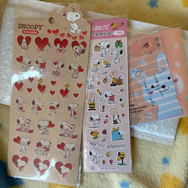 Peanuts Snoopy Stickers Cute Planner Decor Deco Sticker Scrapbooking ...
