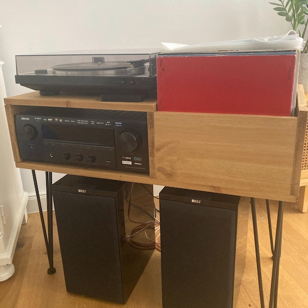 Record Player Sideboard 'york 101'. A Modern Vinyl LP Storage Cabinet ...