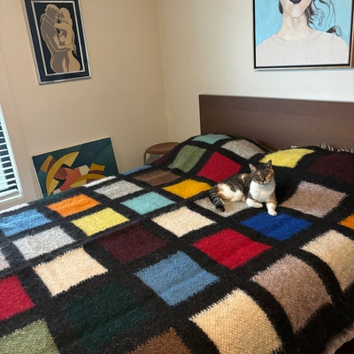 Warm Wool Blanket From Ukraine Throw the Blanket on the Bed Throw a ...