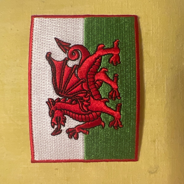 WALES CYMRU FLAG Patch Iron-on Embroidered Applique Top Quality - Etsy