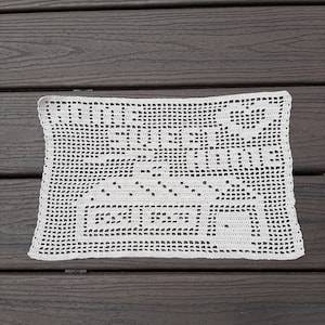 Music in the Mix Filet Crochet Pattern Table Topper, Tablecloth ...