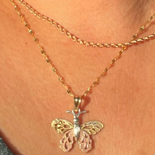 14K Solid Gold Fish Necklace, 14K Gold Fish Pendant, Fish Necklace ...