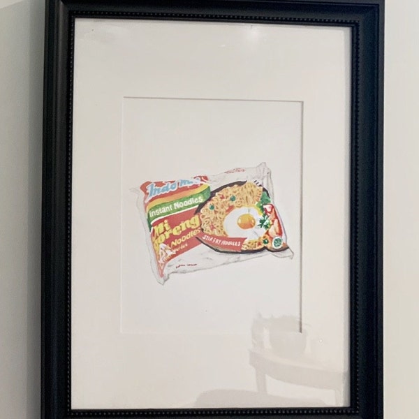 Noodles Art Print | Food Illustration of Indonesian Mi Goreng | Aussie ...