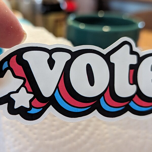 Vote Sticker Pack, 2024 Voting Sticker Set, WATERPROOF Vinyl Decals ...