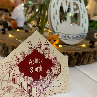 Printable Wizards's Map Place Cards editable Text - Etsy