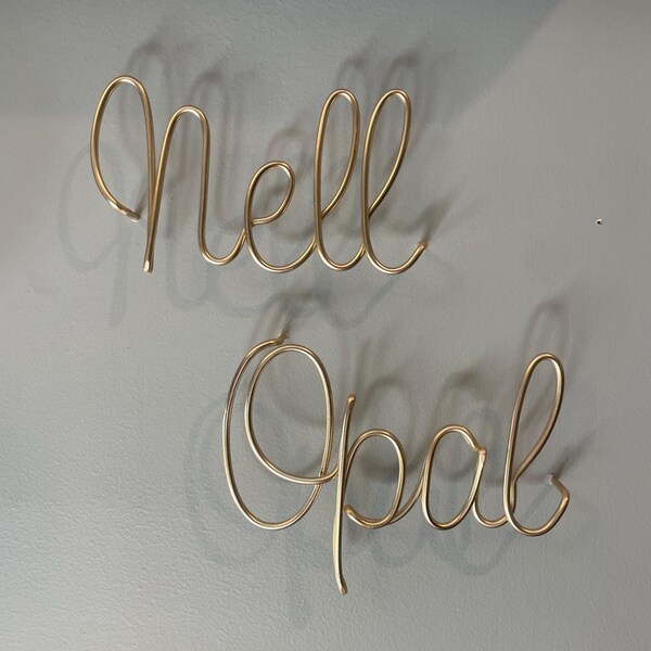 Custom Wire Words Sign Sugar Font | Wire Name | Wire Sign | Wire Word ...