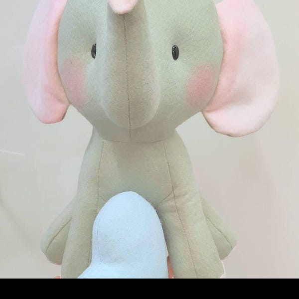 Elephant Plushy Toy Sewing Pattern, Stuffed Elephant Tutorial - Etsy