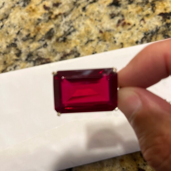 Red Ruby Silver Ring / Genuine Red Ruby Designer Jewelry Ring for Woman ...