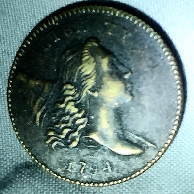1793 Flowing Hair Large Cents AMERICA With Periods Chain Reverse - Etsy