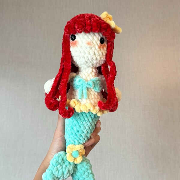 PDF File Amigurumi Mermaid Doll Pattern Crochet Princess Amigurumi Doll ...