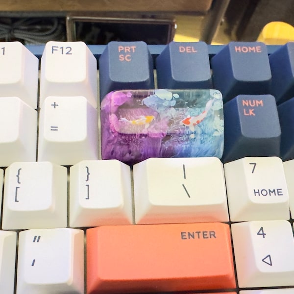 Blue and Purple Koi Resin Keycap | Artisan Keycap Handmade SA and OEM ...
