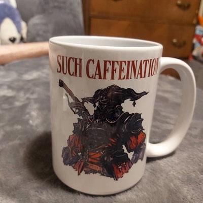 FFXIV Coffee Mug Gaius such Caffeination, FF14 Mug Gaius Meme Coffee ...