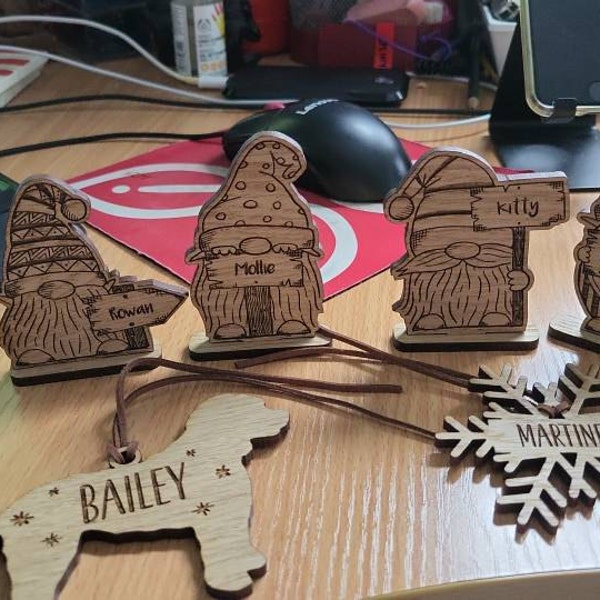 Christmas Personalised Gonk Decorations Place Names - Etsy UK