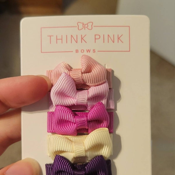 PICK 5 Baby Toddler Snap Clip, Baby Bows, Mini Bow Hair Clips, Baby ...