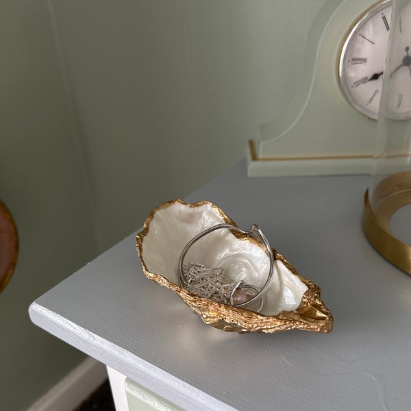 Sailing by - Trio of Hanging Shells, Gold Cockle Shell Decorations ...