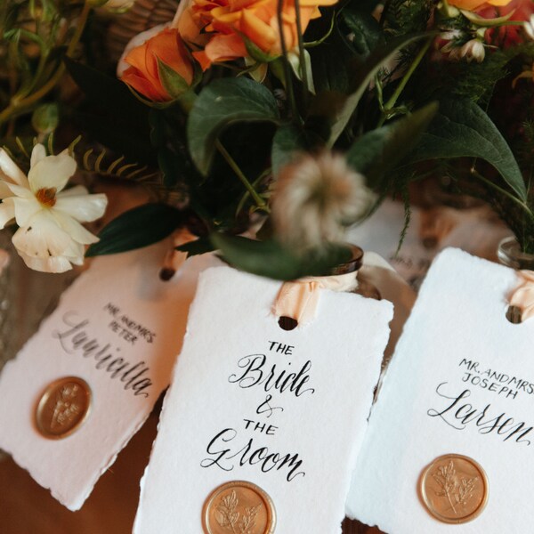 Handmade Paper Table Number Signs - Etsy