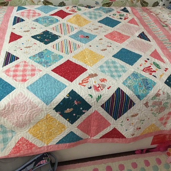 Kaffe Fassett Lap Quilt or Wall Quilt, Over and Down Under Pattern ...