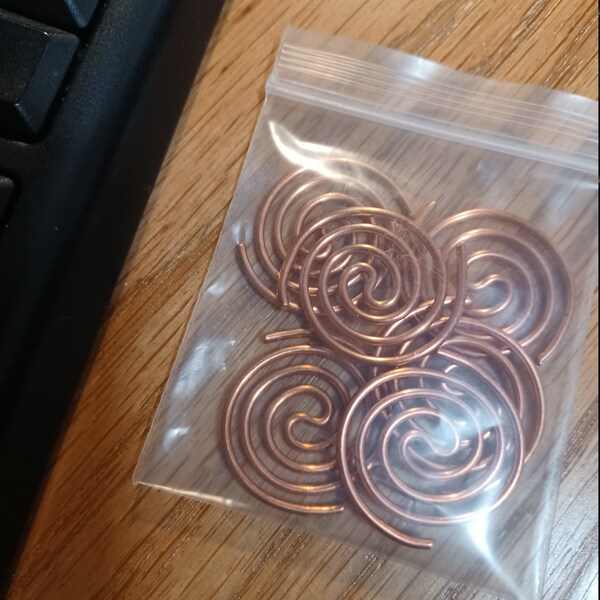 Set of 30 Pieces of Copper Spiral Coils | Orgonite Making Supplies ...