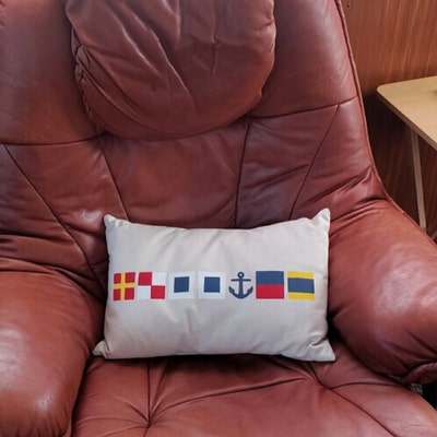 Custom Nautical Flag Pillow - Etsy