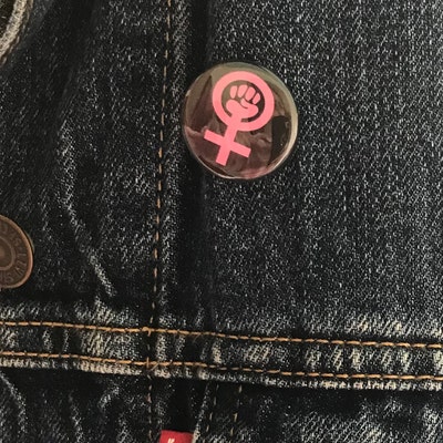 Feminist Pins Womens Symbol With Fist Pinback Buttons B43 - Etsy