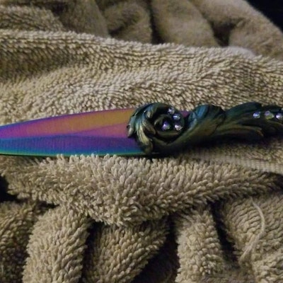 Mini Wiccan Athame Woodland Crystal Blade Wicca Ritual Knife Ritual ...