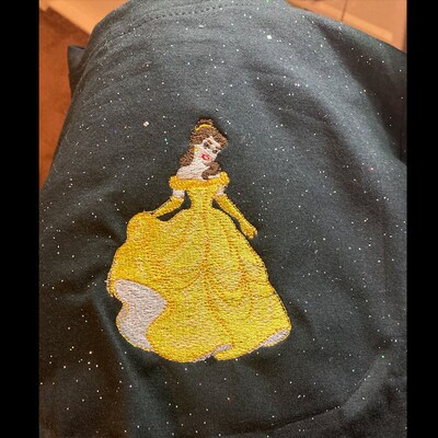 Princess Belle Machine Embroidery Design, Princess Belle Embroidery ...