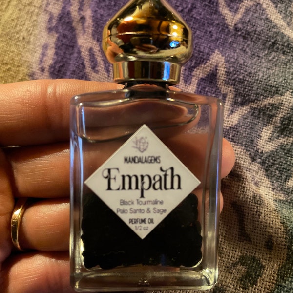 EMPATH PROTECTION Crystal Infused Natural Perfume Oil With Black ...