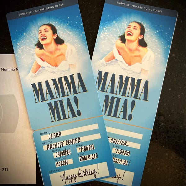 Printable Mamma Mia Broadway Surprise Ticket Mamma Mia Musical