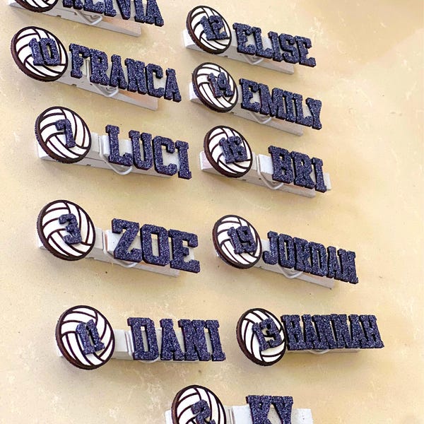 CUSTOM Volleyball Pins Sports Glitter Spirit Pins Good Luck Pins Pin Me ...
