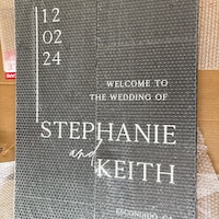 Acrylic QR Code Table Sign Business QR Code Sign Modern Calligraphy ...