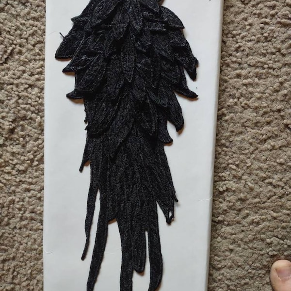Black 3D Lace Wing Applique Pair 14.5" Length PR 380 - Etsy