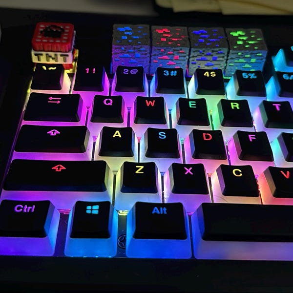 DES Keycap Set, Ergonomic Sculpted Keycaps - Etsy